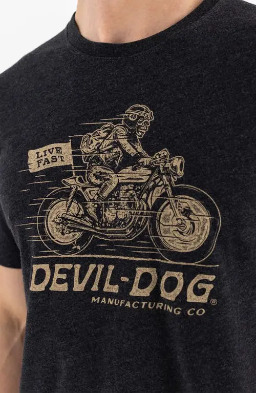 DEVIL-DOG DUNGAREES Live Fast Graphic T-shirt