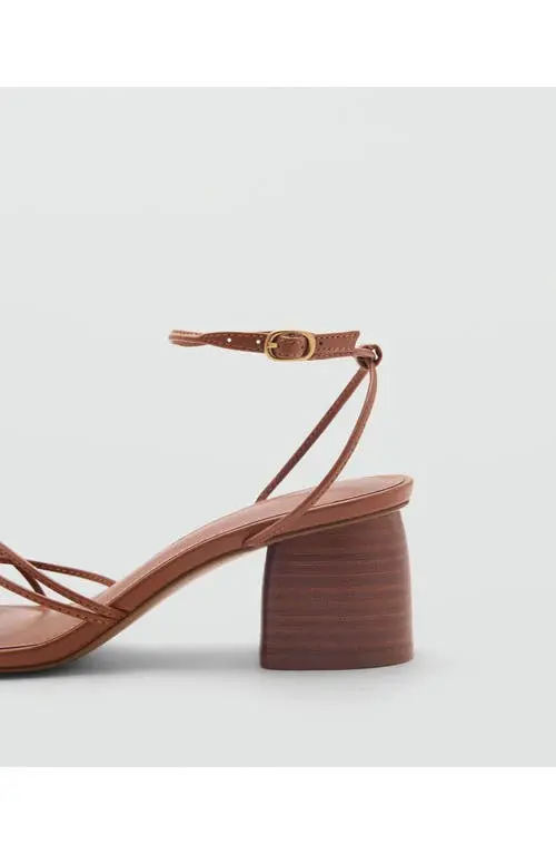 Mango Ankle Strap Sandal - Leather