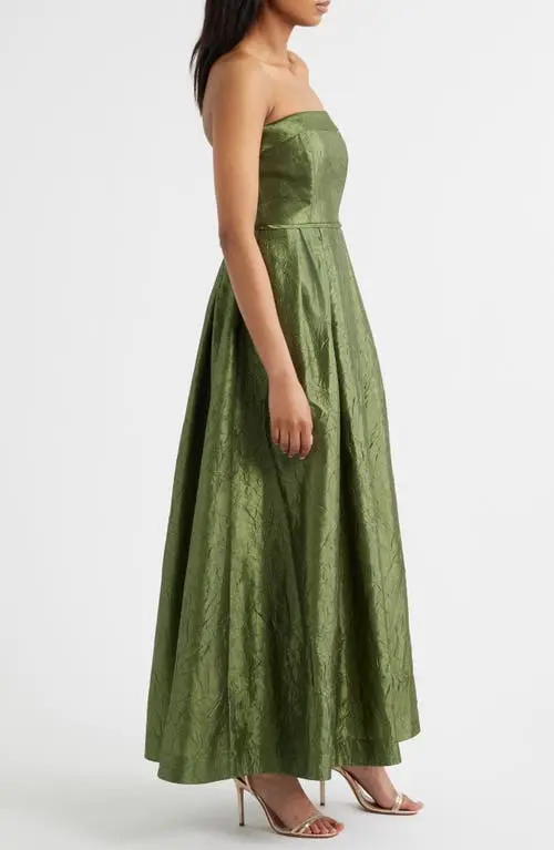 TAHARI ASL Crushed Taffeta Gown