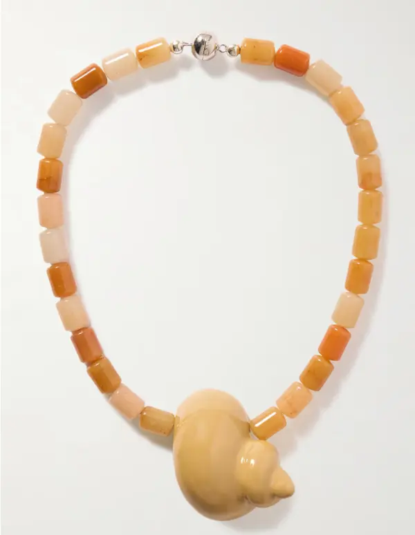 JULIETTA - Julietta Mykonos Enamel And Jade Necklace