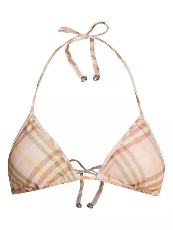 Burberry Check Pattern Bikini Top - Pink