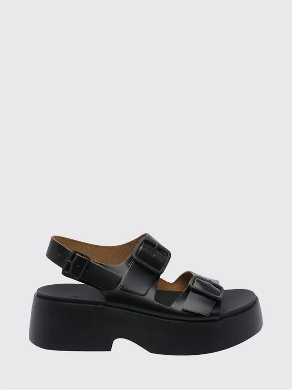 Camper Flat Sandals - Black