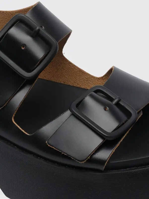 Camper Tasha Leather Platform Sandals - Black