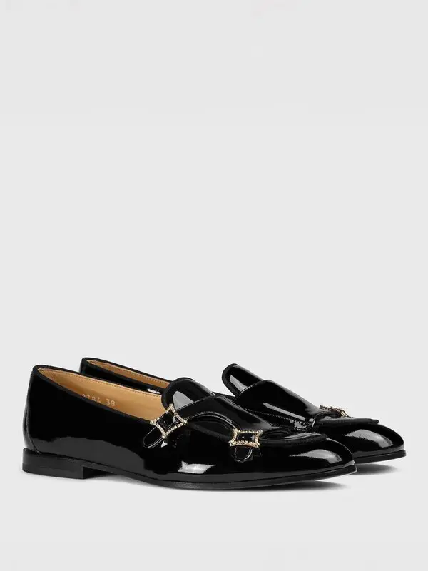 DOUCAL'S Patent Leather Buckled Loafers