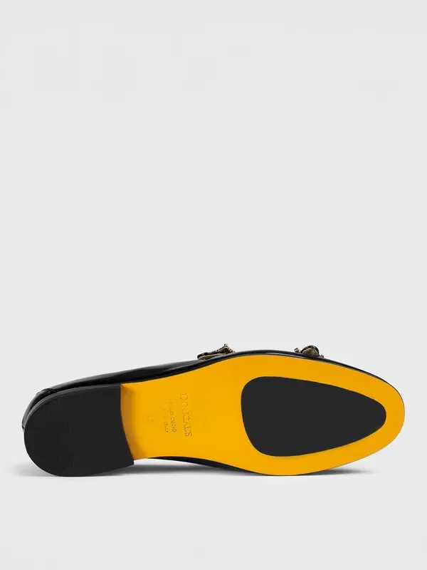 DOUCAL'S Patent Leather Buckled Loafers