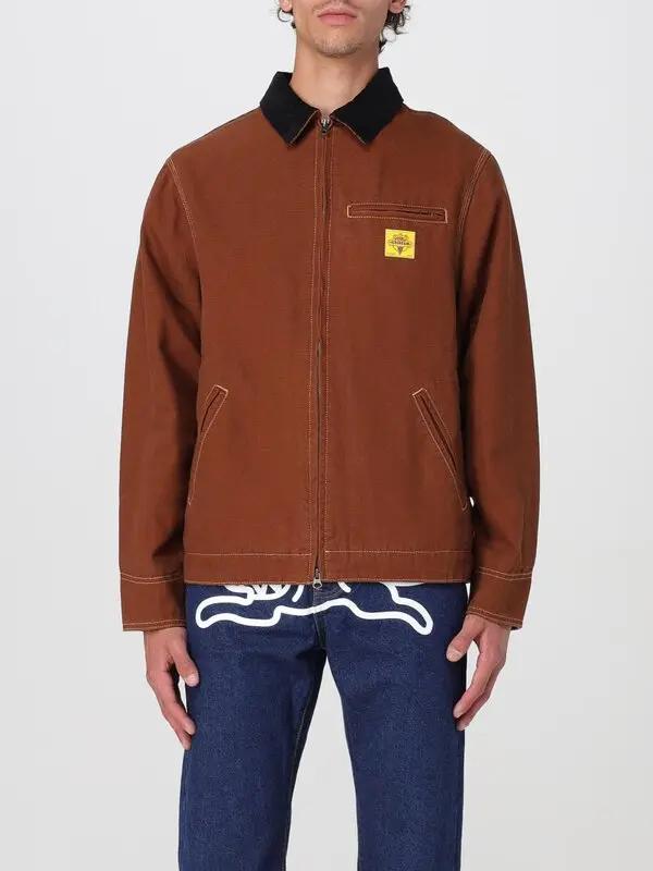 ICECREAM Ice Cream Logo Embroidered Chore Jacket - Brown