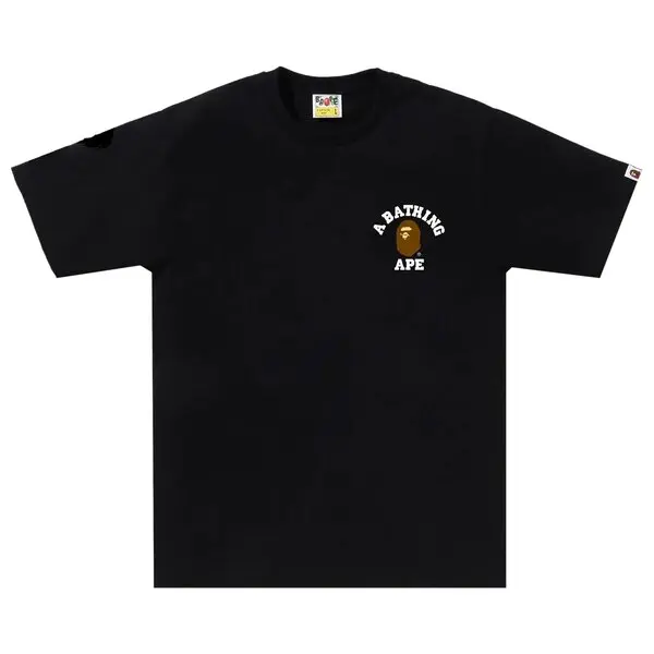 A BATHING APE College One Point Tee - Black