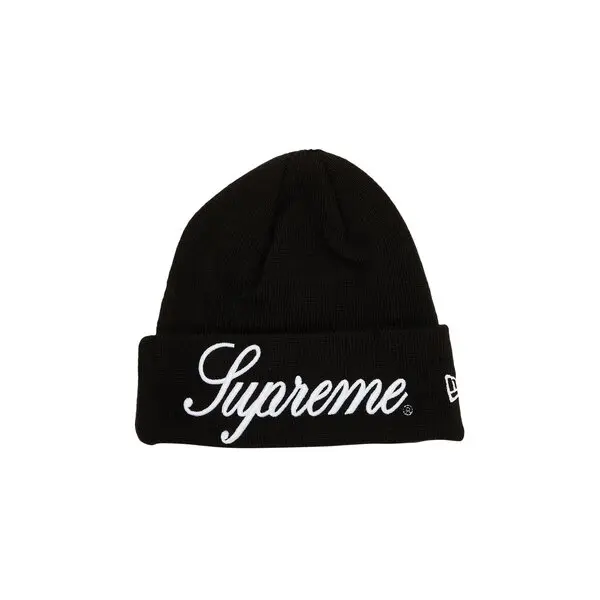 Supreme New Era Script Beanie - Black