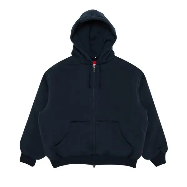 Supreme X The North Face Down Filled Zip Up Hooded Sweatshirt - Blue