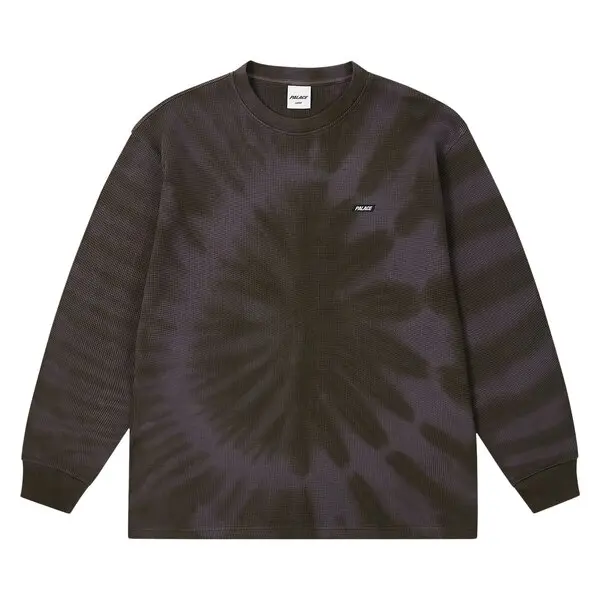 PALACE Tie-dye Waffle Long-sleeve - Grey