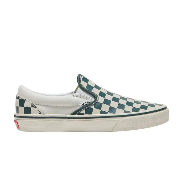 VANS Classic Checkerboard Slip-on Sneakers - Green