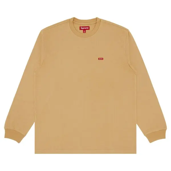 Supreme Small Box Long-sleeve Tee 'dark - Tan