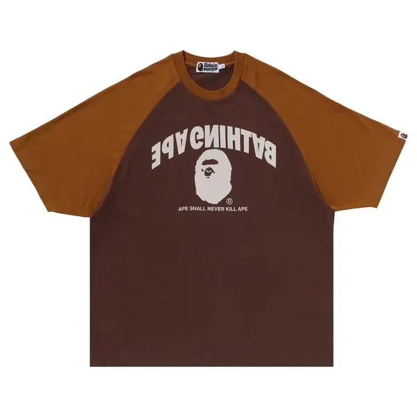 A BATHING APE College Relaxed Fit Raglan Tee