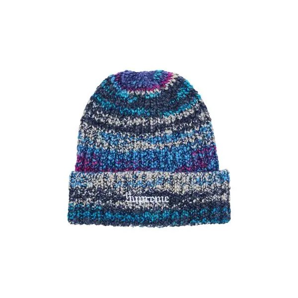 Supreme Space Dye Stripe Beanie - Blue