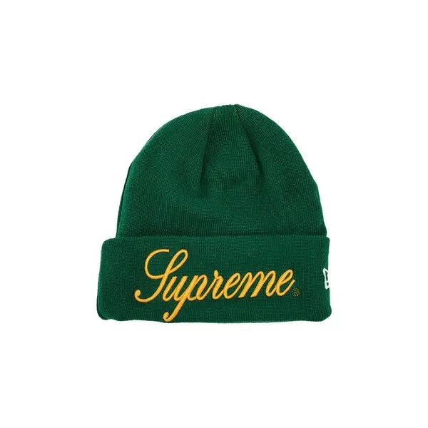 Supreme New Era Script Beanie - Green