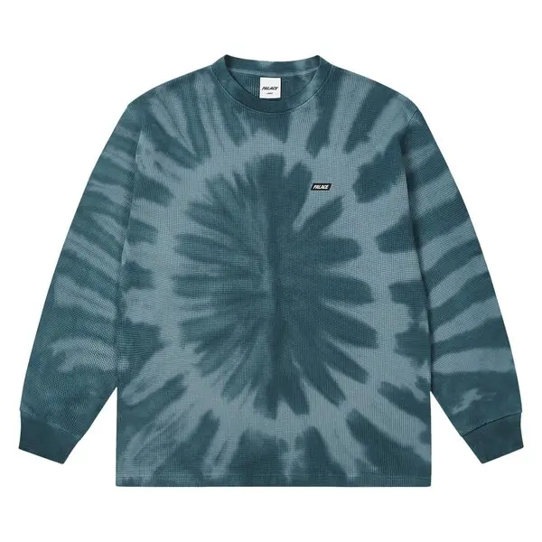 PALACE Tie-dye Waffle Long-sleeve - Blue