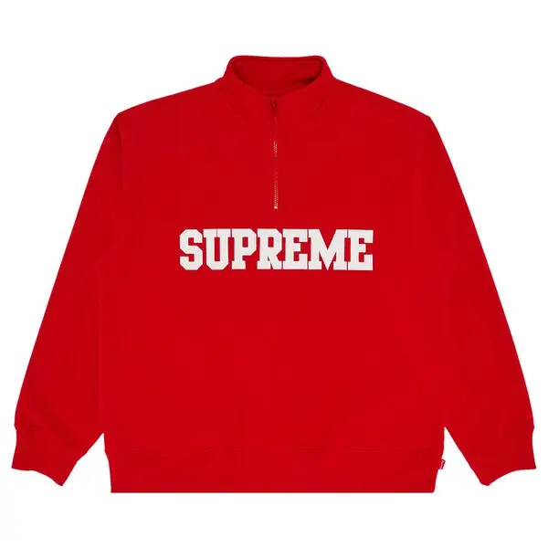 Supreme Collegiate Half Zip Pullover - Red