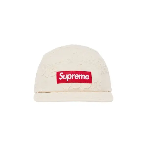Supreme Lasered Denim Cap - White