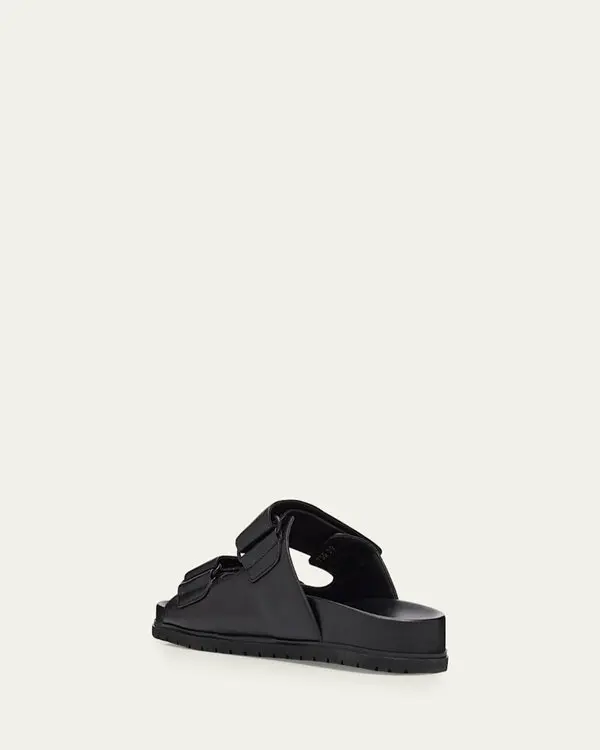 Prada Leather Slide Sandals