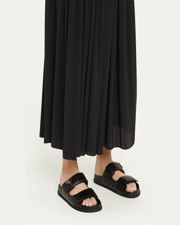 Prada Leather Slide Sandals