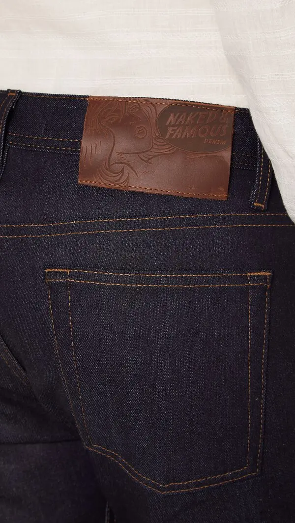 Naked & Famous Denim Weird Guy Stretch Selvedge Jeans - Nightshade