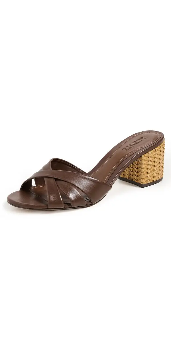 Schutz Keefa Mules - Desert Brown