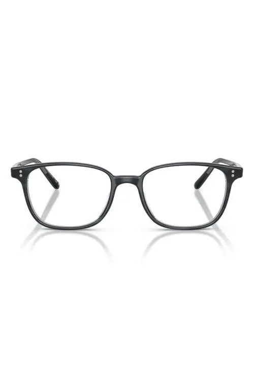 Oliver Spencer 51mm Square Eyeglasses - Indigo Havana/ Demo Lens