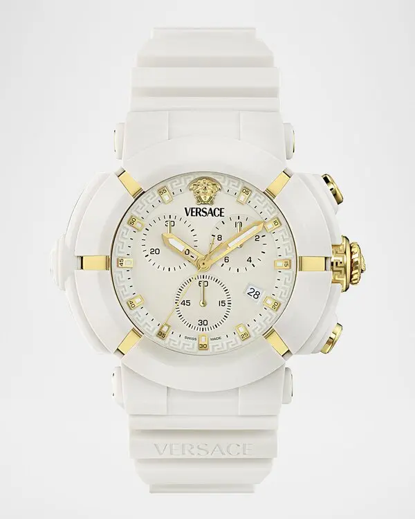 Versace Active Chrono 45mm Eco-ceramic Watch - White