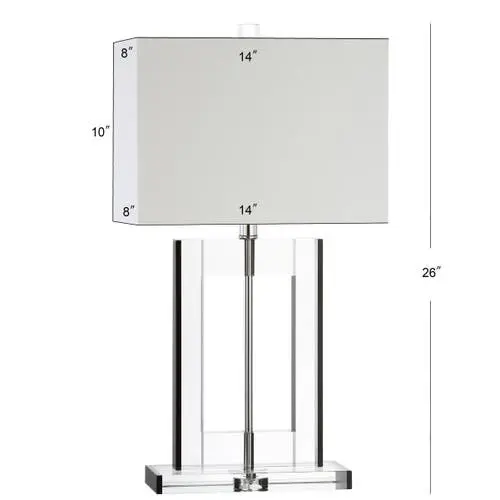 JONATHAN Y Parish 26" Crystal Led Table Lamp