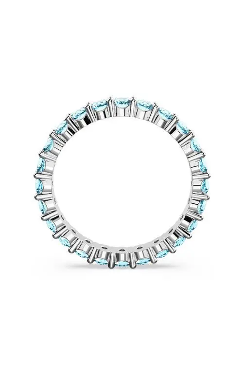 SWAROVSKI Matrix Round Crystal Eternity Ring - Blue/ Silver