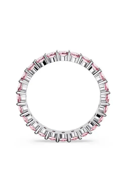SWAROVSKI Matrix Round Crystal Eternity Ring - Pink/ Silver