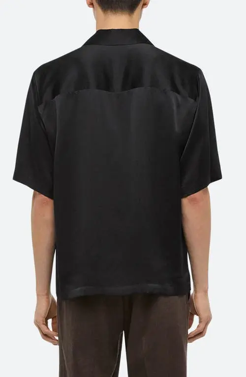Helmut Lang Boxy Silk Camp Shirt