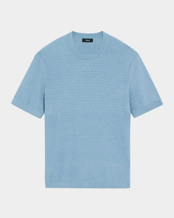 Theory Damian Textured Knit Sweater - Rainstorm