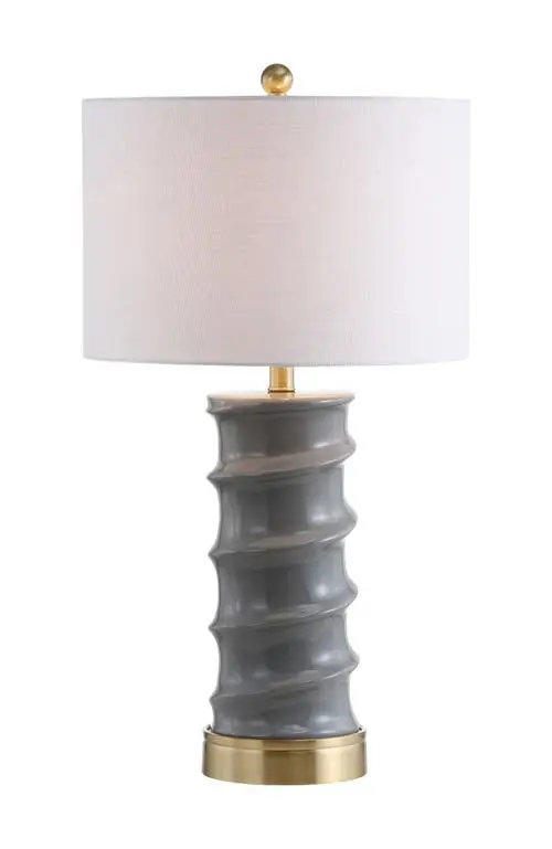 JONATHAN Y Taipei 28" Ceramic Led Table Lamp - Dark Gray