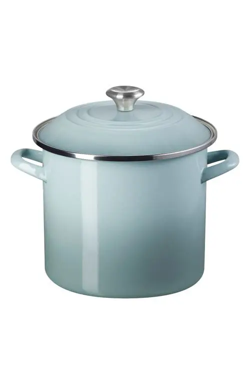 LE CREUSET 8-quart Enameled Stainless Steel Stock Pot - Sea Salt