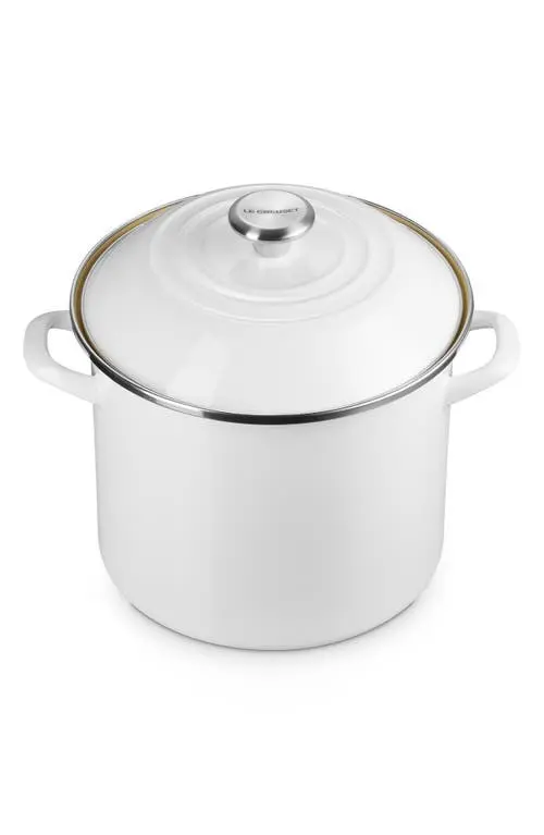 LE CREUSET 8-quart Enameled Stainless Steel Stock Pot - White