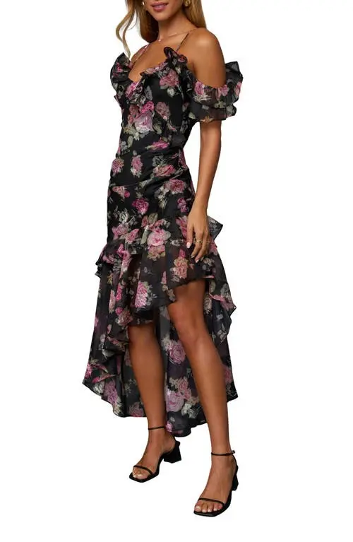 Vici Chelsea Floral Print Off-The-Shoulder Dress In Black Multi - 31% Off |  Editorialist