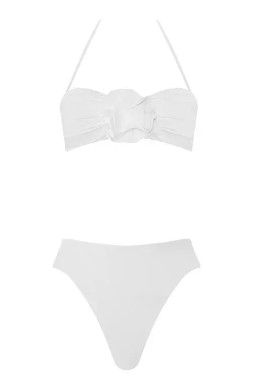 MAYGEL CORONEL Alborozo Bandeau Two-piece Swimsuit - Off White
