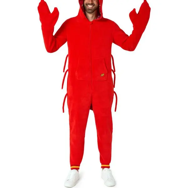 Opposuits Lobster Fleece Jumpsuit - Red