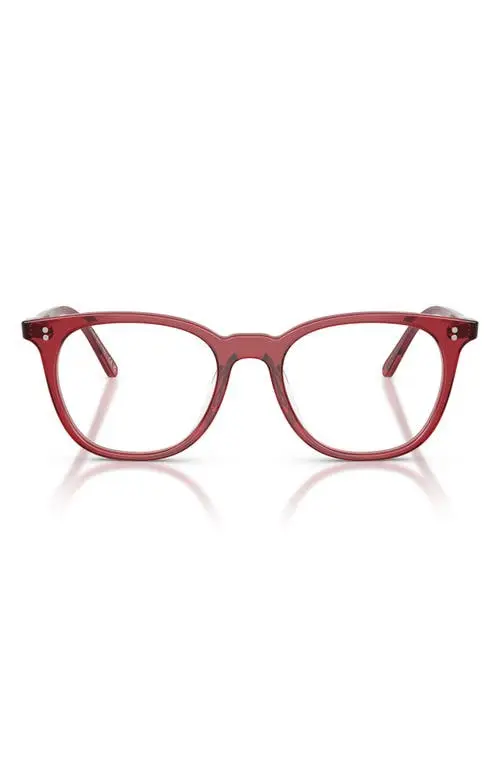 Oliver Spencer 49mm Pillow Eyeglasses - Translucent Rust/ Demo Lens