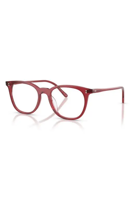 Oliver Spencer 49mm Pillow Eyeglasses - Translucent Rust/ Demo Lens
