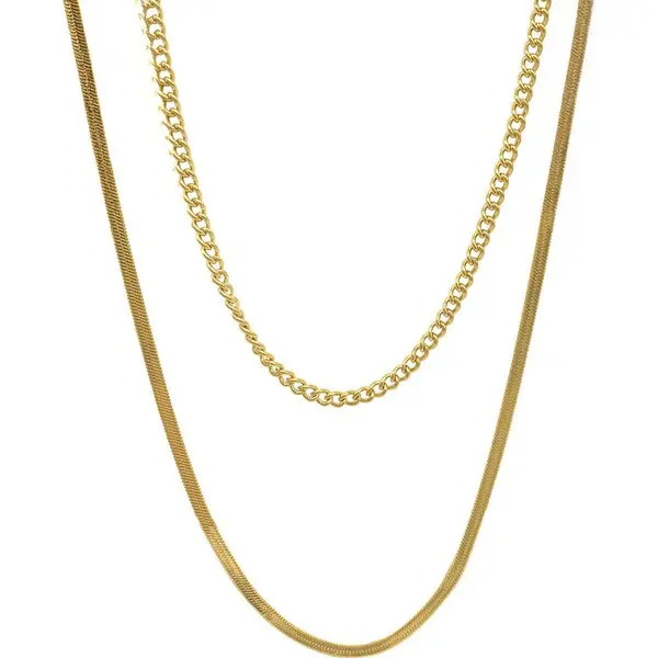 ST. MORAN Set Of Two Chain Necklaces - Gold
