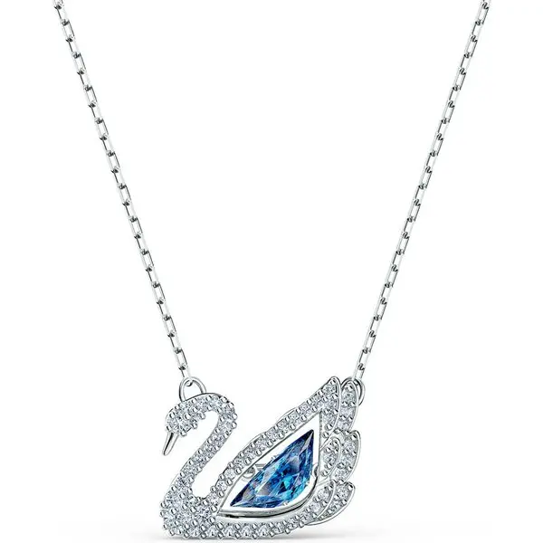 SWAROVSKI Crystal Swan Pendant Necklace - Blue