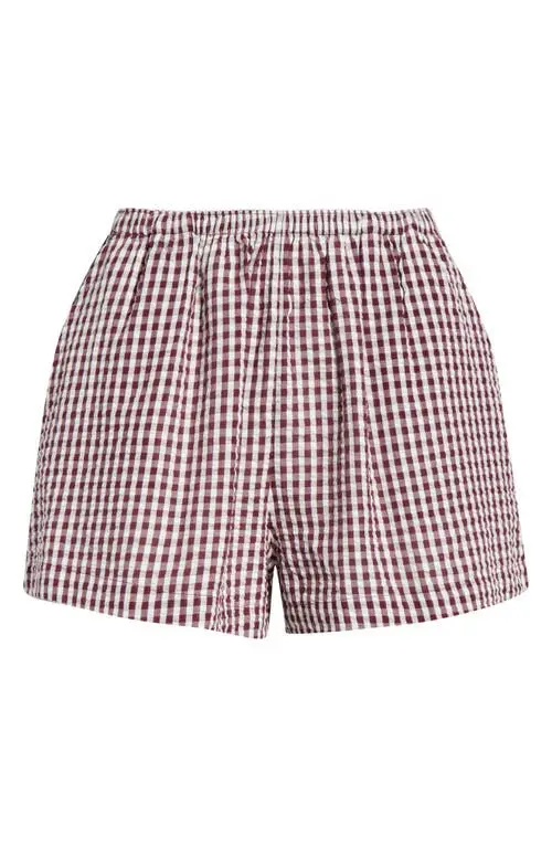 BILLABONG Printed Cotton Shorts - Red Dahlia
