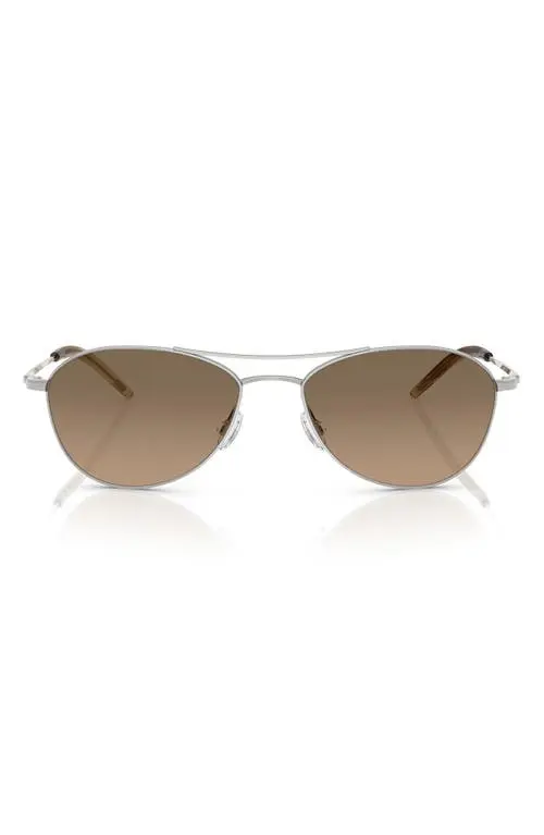Oliver Spencer 57mm Pilot Sunglasses - Silver/ Sandstone Gradient