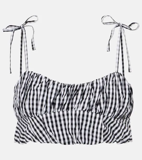 Faithfull The Brand Gingham Cotton Poplin Top