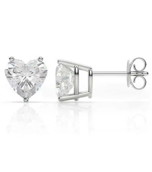 DONATELLO GIAN Name Sterling Heart Stud Earrings - Silver