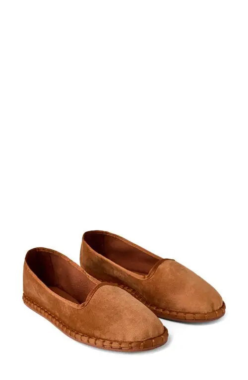 Mango Velour Loafer - Orange