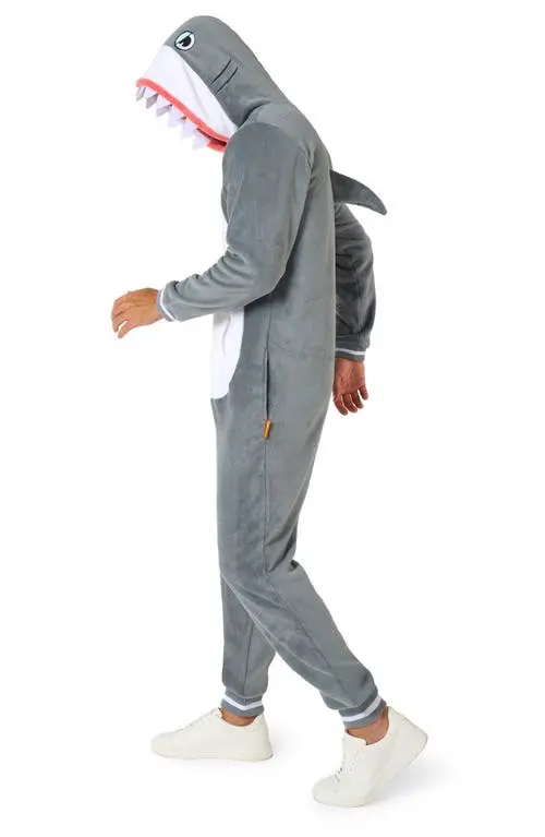Opposuits Shark Hooded Fleece Jumpsuit Costume