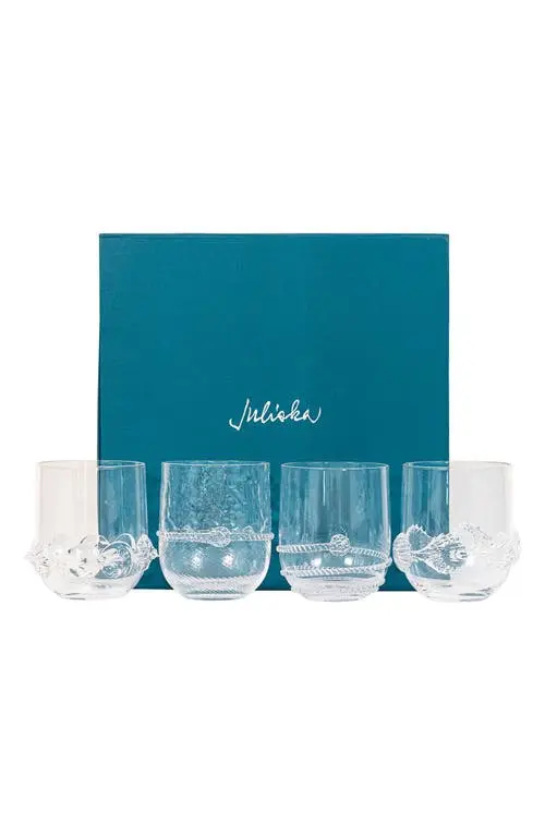 JULISKA Heritage Set Of 4 Assorted Stemless Wine Glasses